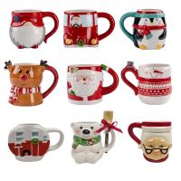 China Custom Ceramic Mugs Hand Painted 3D Animal Coffee Mug Cup Any Shape Size 350ml for sale