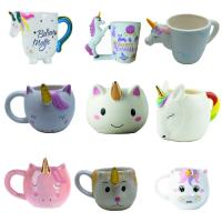 China Custom Ceramic Mugs Hand Painted 3D Animal Coffee Mug Cup Any Shape Size 350ml for sale