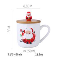 China Creative Ceramic Coffee Mug 350ml Christmas Cartoon Design Microwave Safe for sale