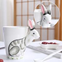China Customized 3D Animal Ceramic Coffee Mug 450ml 15oz for Gift for sale