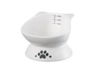 China Ceramic Raised Cat Dog Bowl Anti Tipping Elevated Pet Feeder 13x11.6x9.4cm Black for sale