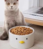 China Personalized Ceramic Pet Bowl Chicken Shape for Cat Dog Food Water 500ml for sale