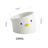 China Personalized Ceramic Pet Bowl Chicken Shape for Cat Dog Food Water 500ml for sale