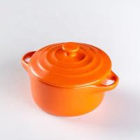 China Anti Scald Ceramic Oven Bowl with Lid Double Ear 1000ml Baking Soup Bowl for sale