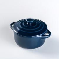 China Anti Scald Ceramic Oven Bowl with Lid Double Ear 1000ml Baking Soup Bowl for sale