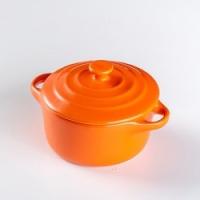 China Anti Scald Ceramic Oven Bowl with Lid Double Ear 1000ml Baking Soup Bowl for sale