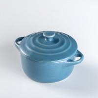 China Anti Scald Ceramic Oven Bowl with Lid Double Ear 1000ml Baking Soup Bowl for sale