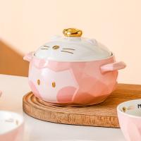 China Nordic Cartoon Ceramic Dinnerware Set 16 Piece Bowl Plate Set for Home Restaurant Use for sale