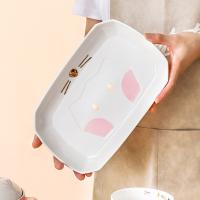 China Nordic Cartoon Ceramic Dinnerware Set 16 Piece Bowl Plate Set for Home Restaurant Use for sale