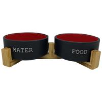 China Custom Ceramic Pet Food Bowl Durable Cute Dog Cat Feeding Bowl 2 Cup Capacity for sale