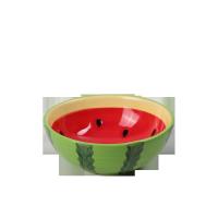 China Hand Painted Ceramic Fruit Bowl Watermelon Pattern 4.7 Inch Ice Cream Dessert Bowl Microwave Safe for sale