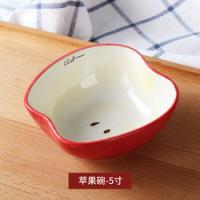 China Hand Painted Ceramic Fruit Bowl Watermelon Pattern 4.7 Inch Ice Cream Dessert Bowl Microwave Safe for sale