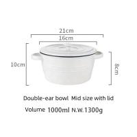 China Nordic Porcelain Ceramic Soup Bowl 1 Piece Microwave Safe for Salad Dessert for sale