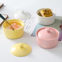 China Oven Safe Ceramic Creme Brulee Ramekins 4oz with Lid for Restaurant Wedding Dessert for sale