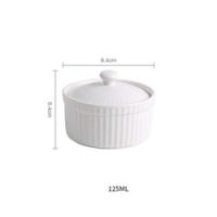 China Oven Safe Ceramic Creme Brulee Ramekins 4oz with Lid for Restaurant Wedding Dessert for sale