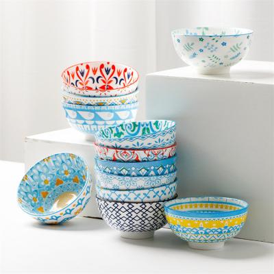 China Newell Colorful Porcelain Ceramic Soup Bowl 6.5x12.8cm Microwave Safe Custom Logo for sale