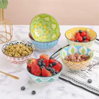 China Newell Colorful Porcelain Ceramic Soup Bowl 6.5x12.8cm Microwave Safe Custom Logo for sale