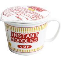 China Wholesale Porcelain Ramen Bowl Set with Lid 2pcs Reusable Easy Clean Instant Noodle Bowl OEM for sale