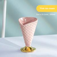 China Porcelain Ceramic Ice Cream Dessert Cup 250ml Home Decoration Bowl OEM Custom for sale