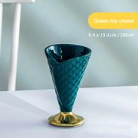 China Porcelain Ceramic Ice Cream Dessert Cup 250ml Home Decoration Bowl OEM Custom for sale