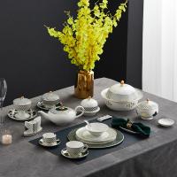 China Customized Bone China Porcelain Plates Set Eco Friendly OEM for Hotel Restaurant 150C for sale