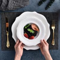 China 6.5 Inch Glazed Ceramic White Dinner Plate for Hotel Catering Wedding Restaurant Use for sale