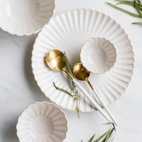 China Custom Porcelain Ceramic Plate Set 2-Piece Dinnerware for Restaurant Coffee Shop OEM ODM for sale