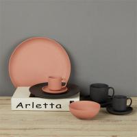 China ODM Under Glazed Ceramic Plates Sets , European Style Matte Ceramic Dinnerware for sale