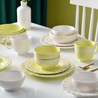 China Daisy Underglaze Ceramic Dessert Plates 10.5 Inch Faience Dinner Set for Salad Food for sale