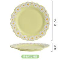 China Daisy Underglaze Ceramic Dessert Plates 10.5 Inch Faience Dinner Set for Salad Food for sale