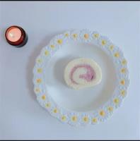 China Daisy Underglaze Ceramic Dessert Plates 10.5 Inch Faience Dinner Set for Salad Food for sale