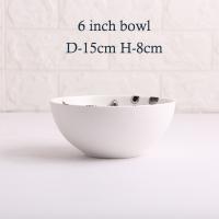 China Nordic Handmade Vintage Ceramic Plate Set 6 Inch Black Speckled White Sustainable Dinnerware for sale