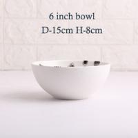 China Nordic Handmade Vintage Ceramic Plate Set 6 Inch Black Speckled White Sustainable Dinnerware for sale