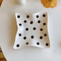 China Luxury Nordic Style Ceramic Plate Set 20cm 15cm 10cm Bohemian Dinnerware for Restaurant Hotel for sale