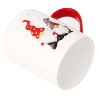 China 400ml Ceramic Coffee Mug Porcelain Christmas Santa Claus Pattern Cute Holiday Gift for sale