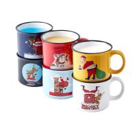 China OEM ODM Ceramic Coffee Cup 350ml Halloween Christmas Home Decoration Metal Mug for sale