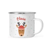 China OEM ODM Ceramic Coffee Cup 350ml Halloween Christmas Home Decoration Metal Mug for sale