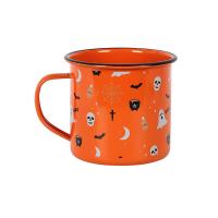 China OEM ODM Ceramic Coffee Cup 350ml Halloween Christmas Home Decoration Metal Mug for sale