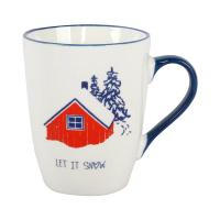 China Christmas Ceramic Holiday Mugs Romantic With Customized Craft for sale