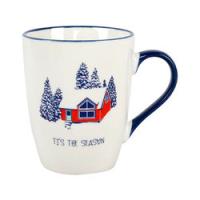 China Christmas Ceramic Holiday Mugs Romantic With Customized Craft for sale
