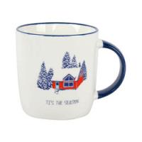 China Christmas Ceramic Holiday Mugs Romantic With Customized Craft for sale