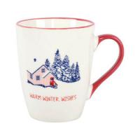 China Christmas Ceramic Holiday Mugs Romantic With Customized Craft for sale