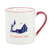 China Christmas Ceramic Holiday Mugs Romantic With Customized Craft for sale