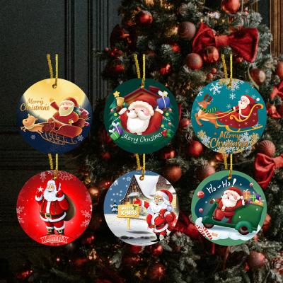 China Customize Ceramic Anniversary Gift , Ceramic Hanging Ornaments UV Printing for sale