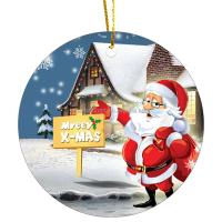 China Customize Ceramic Anniversary Gift , Ceramic Hanging Ornaments UV Printing for sale