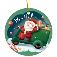China Customize Ceramic Anniversary Gift , Ceramic Hanging Ornaments UV Printing for sale