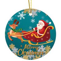 China Customize Ceramic Anniversary Gift , Ceramic Hanging Ornaments UV Printing for sale