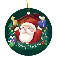 China Customize Ceramic Anniversary Gift , Ceramic Hanging Ornaments UV Printing for sale