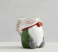 China 12oz 350ml Ceramic Christmas Gnome Mug Hand Painting 3D Relief Coffee Milk Cup for sale