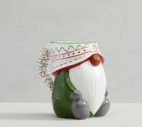 China 12oz 350ml Ceramic Christmas Gnome Mug Hand Painting 3D Relief Coffee Milk Cup for sale